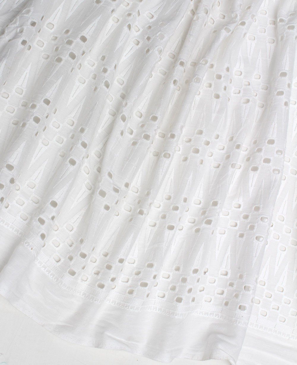 All Over Design Cotton Embroidery Fabric (Eyelet Fabric) - Charu Creation
