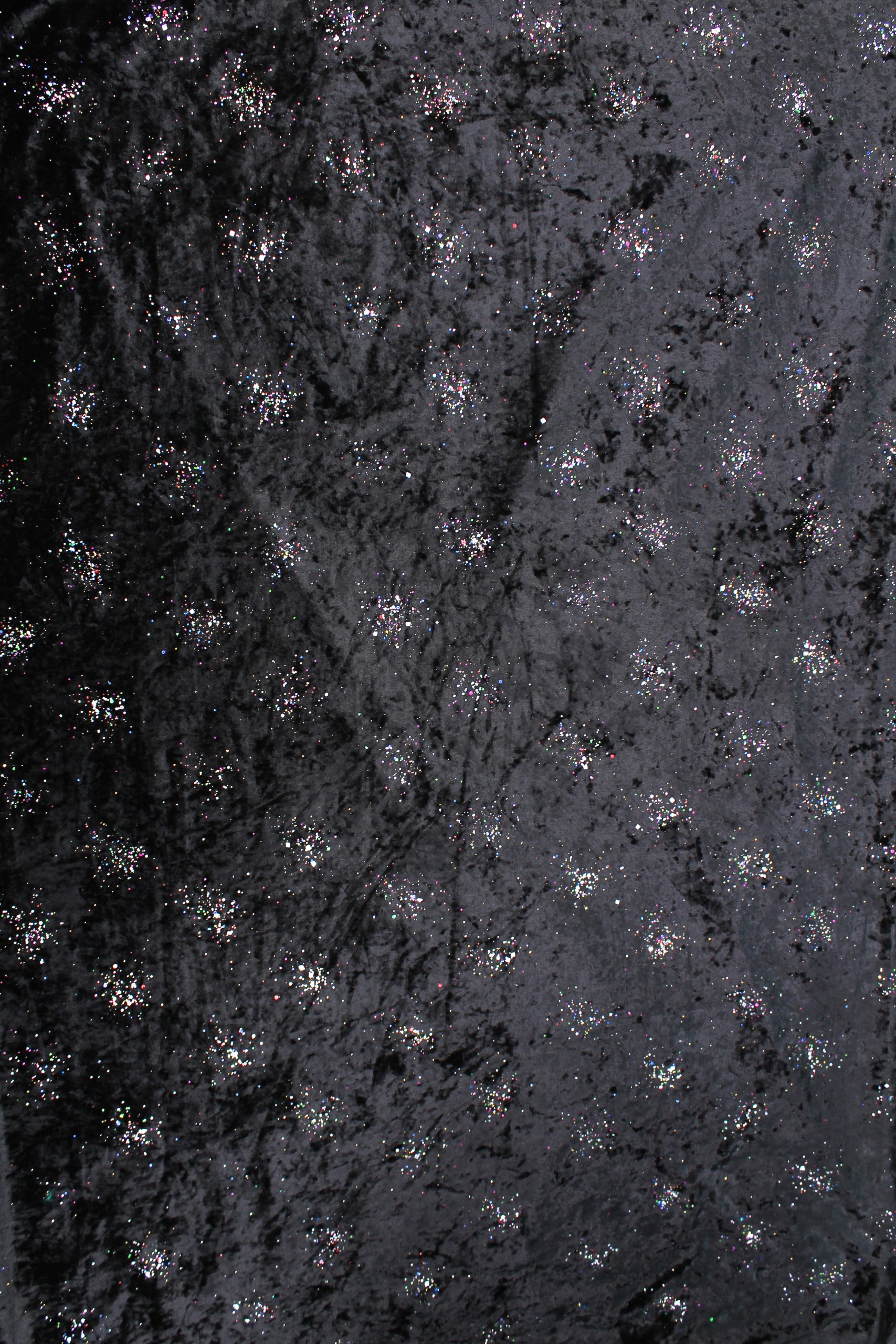 Black color velvet flocking dress material fabric - Charu Creation