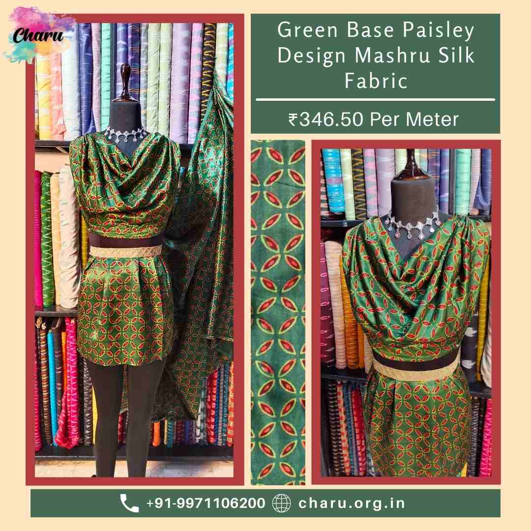 Traditional Print Mashru Silk Fabric | Dress By Mashru Silk Fabric ...