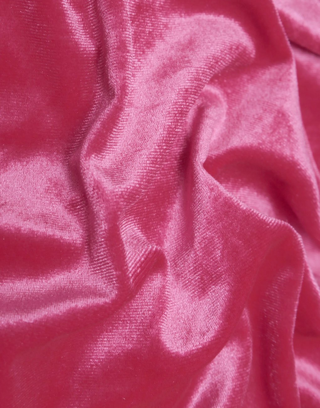 Pink Color Plain Poly Velour Dress Material Fabric - Charu Creation