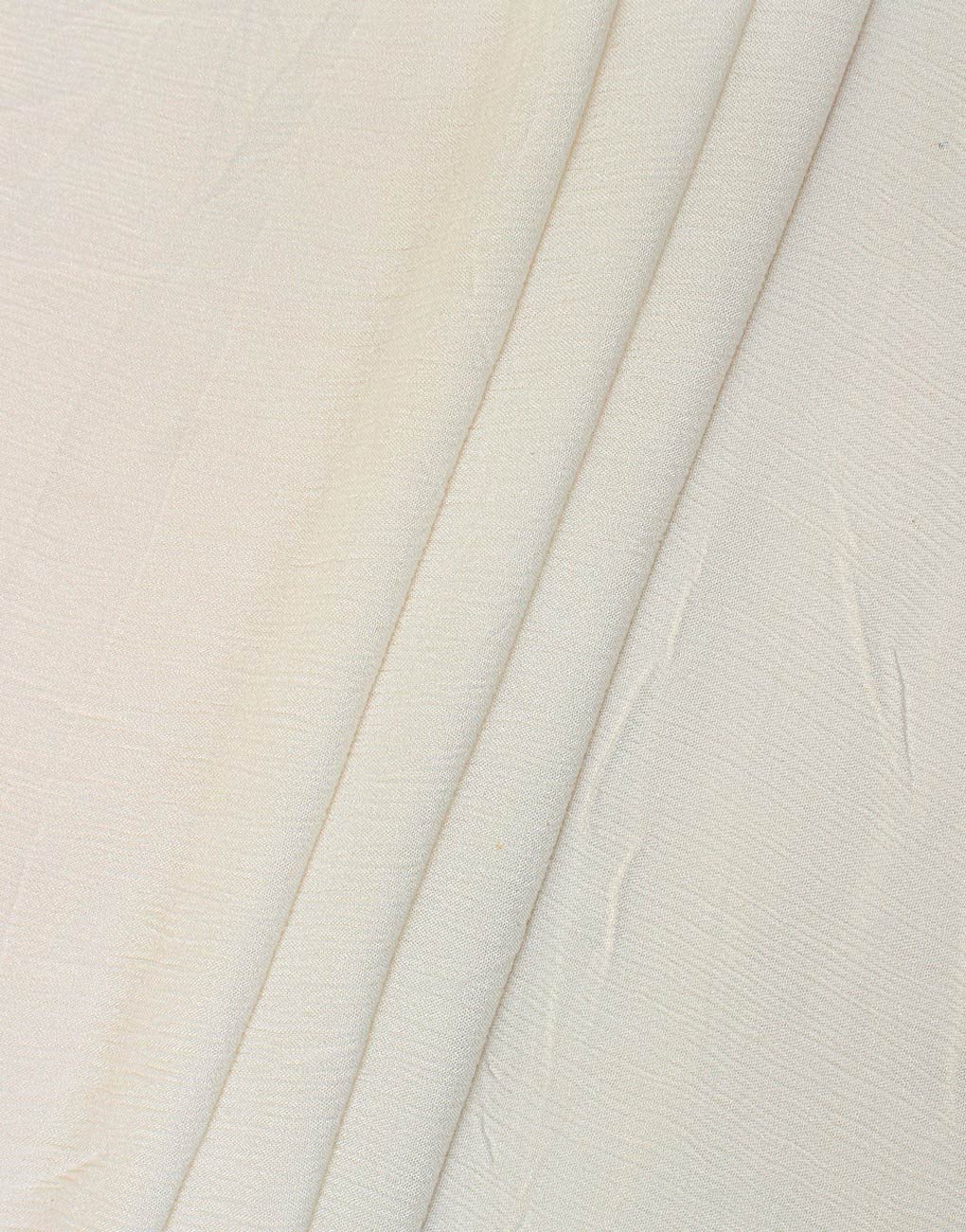 White Color Plain Rayon Gauze Drexss Material Fabric - Charu Creation