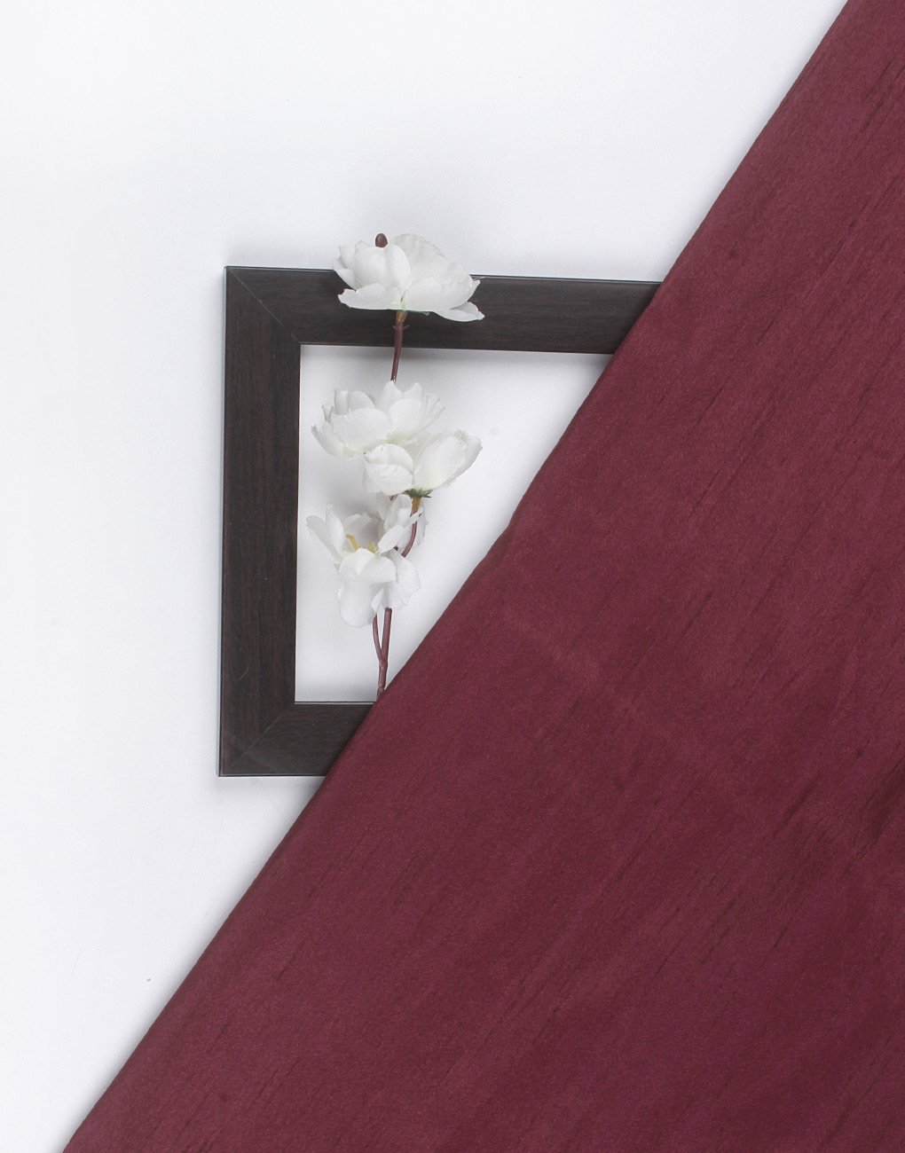 Mehroon color Dupion fabric for Men's Ethnic Wear Kurta - Charu Creation