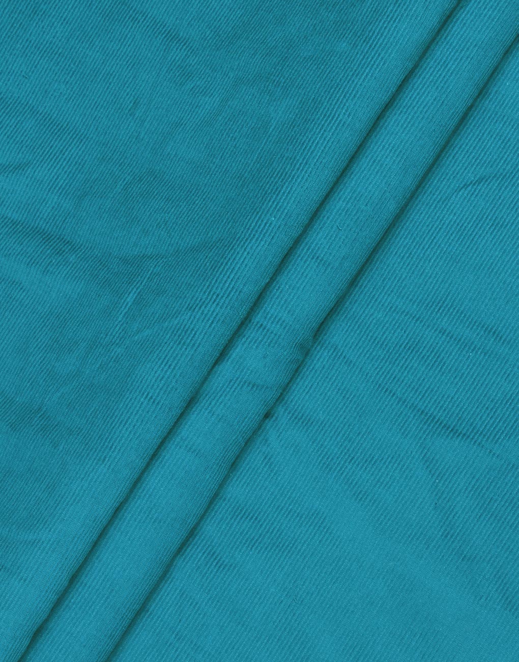 Sea Blue color Cotton Corduroy fabric for Men's Coats - Charu Creation